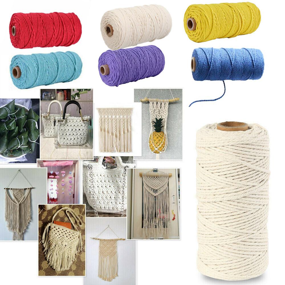 Roll Colorful Rope DIY Hand-woven Cotton Thread Cord Woven Tapestry ...