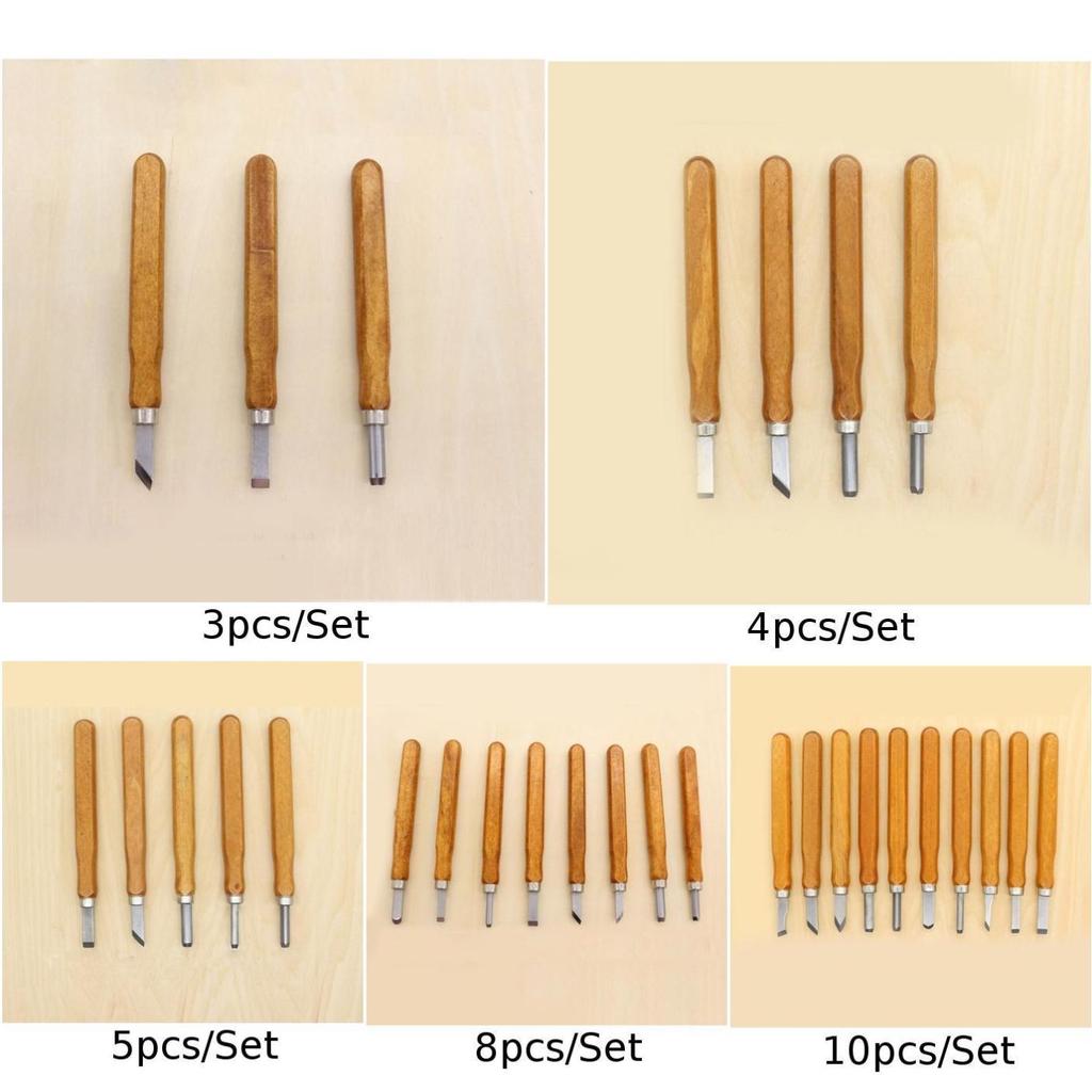 Buy 10 Pcs Wood Lathe Chisel Set Turning Tools Woodworking Gouge/Skew ...