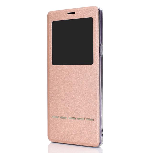 Luxury Smart Window Leather Filp Cover Cases For samsung huawei iPhone ...