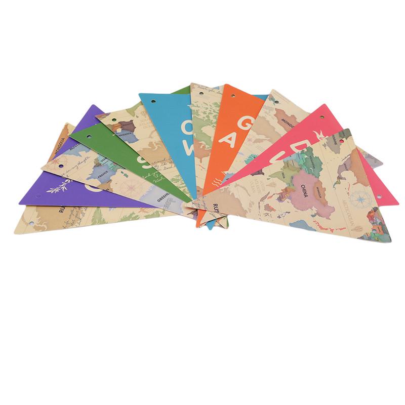 Buy 9sheets/lot Cute Creative Vintage World Map Lovely Colorful Flag ...