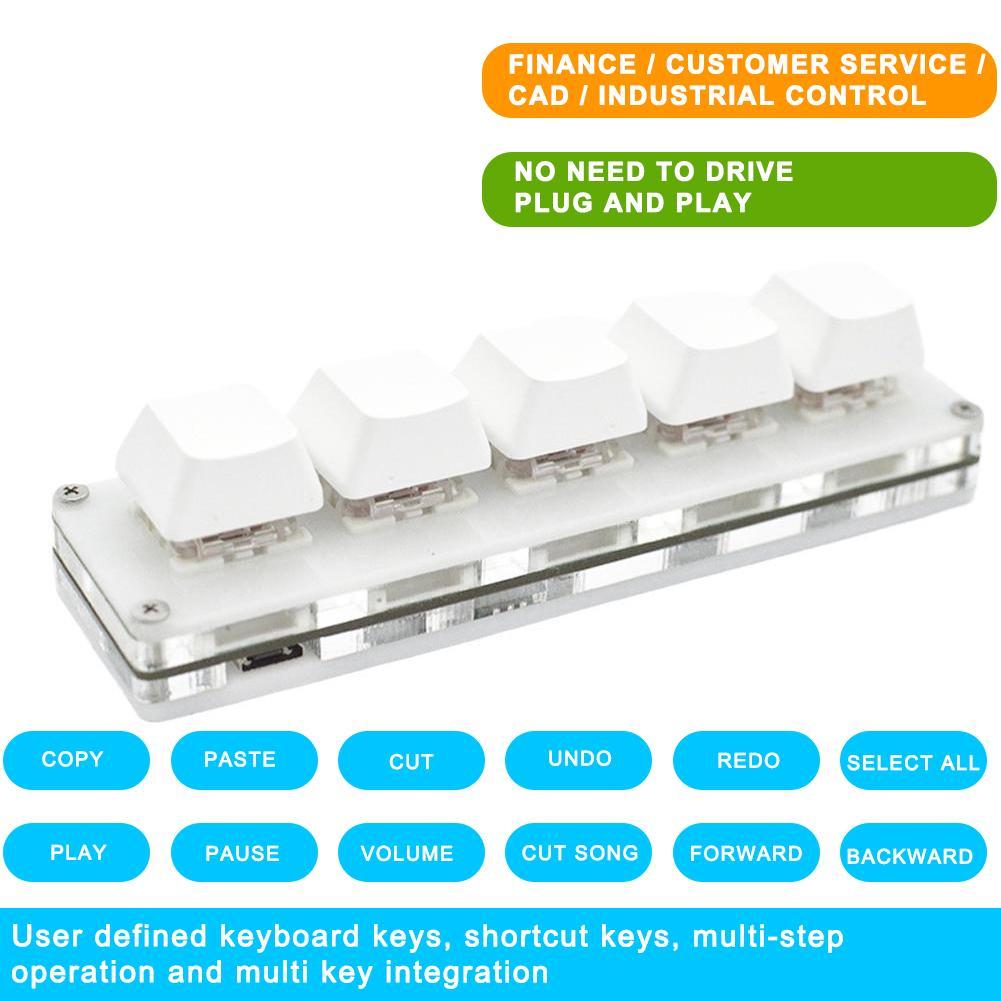 New 5-key Mini Keyboard Copy Paste Custom Shortcut Password Key Key ...