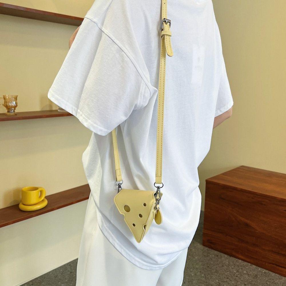 Cheap PU Lipstick Casual Bag Cheese Shape Handbag Purses Coins Bag ...