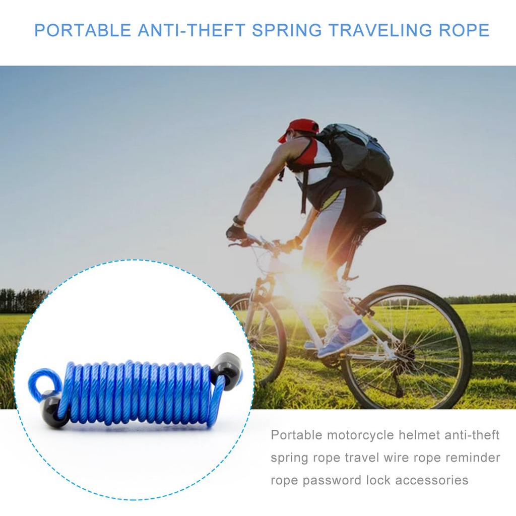 Buy SX Anti-Theft Spring Rope Wire Rope Reminder Rope Password Lock ...