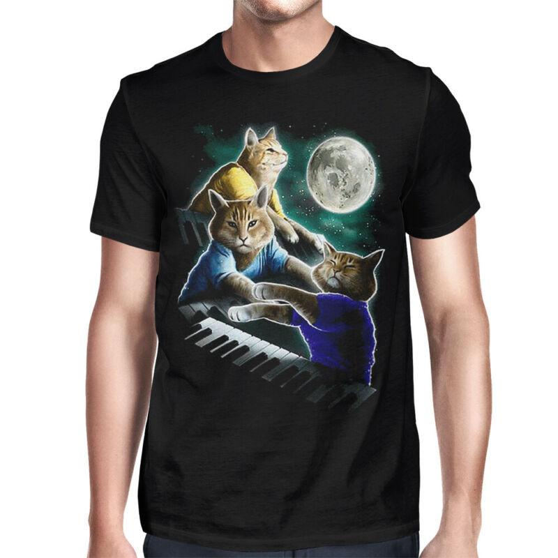 Buy Keyboard Cats Fullmoon Funny T Shirt Premium Cotton Tee Gothic Men ...