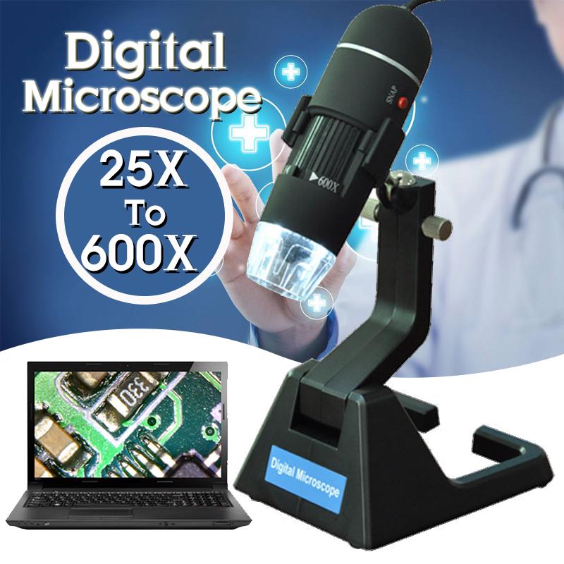 Buy Wholesale 600X Mega Pixels 8 LED Digital USB Microscope Microscopio ...