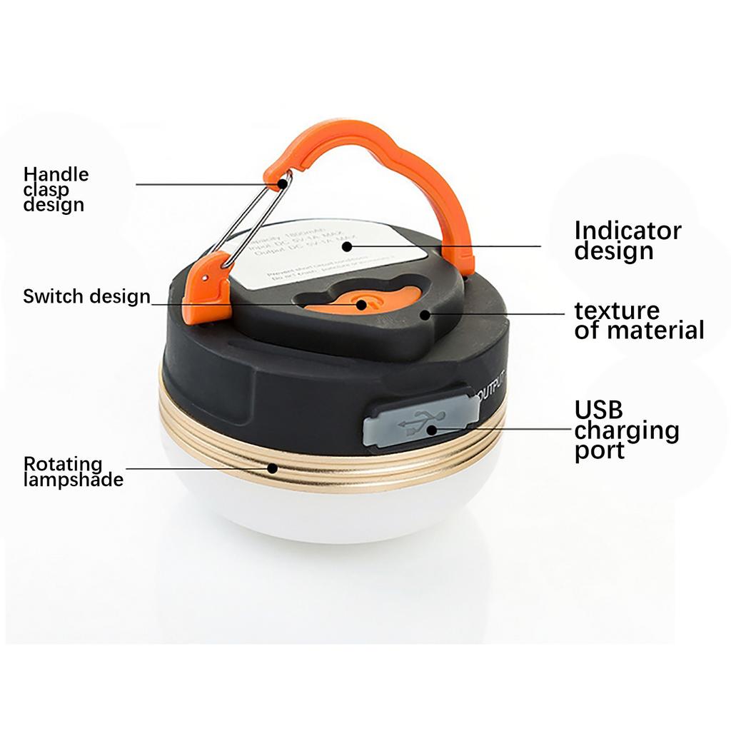 Buy USB Rechargeable Portable LED Camping Lantern Tent Light Charger ...