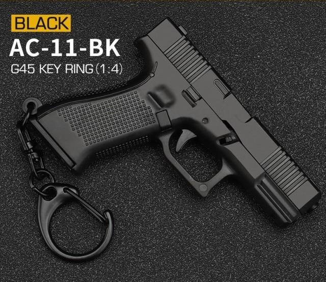Buy Tactical Pistol Shape Keychain Mini Portable Decoration Detachable ...