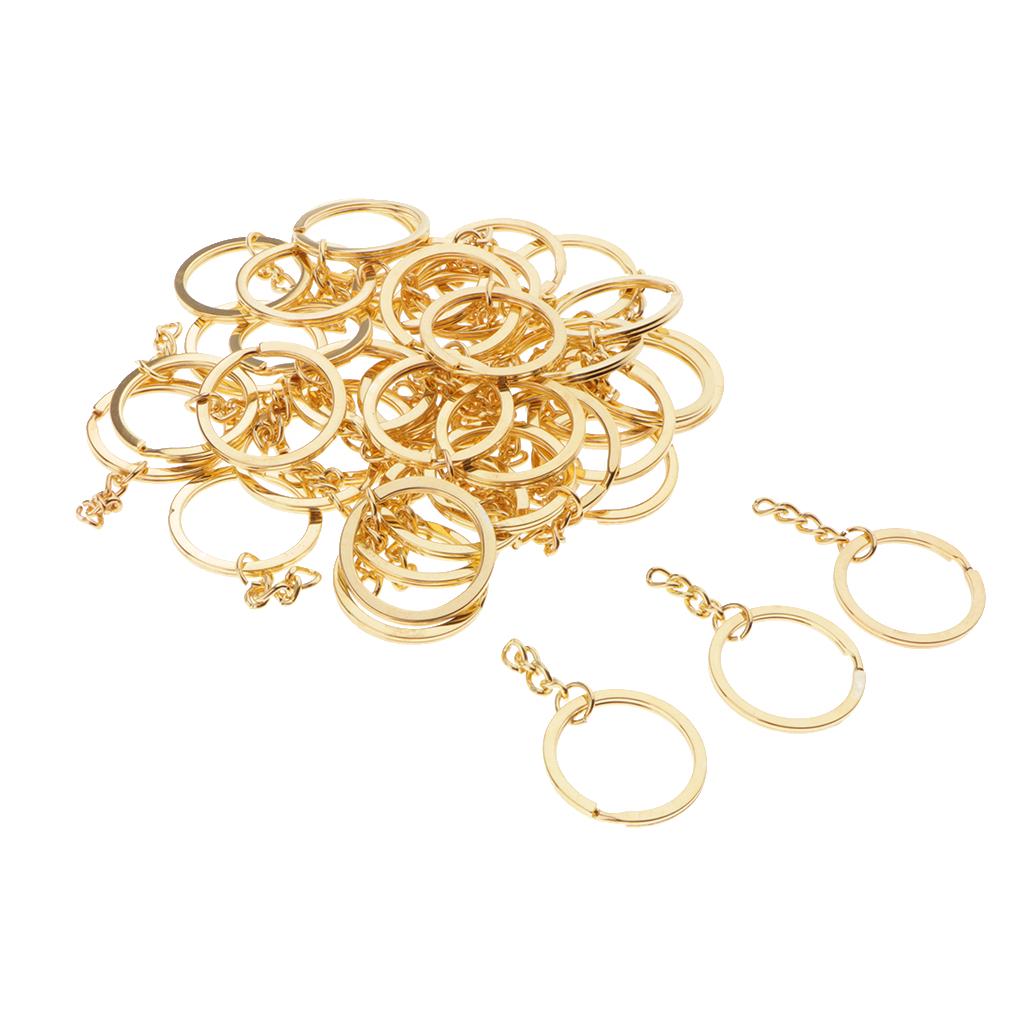 Key Rings Chains Split Hoop Holder Loop DIY Accessory 30mm Silver uygun ...