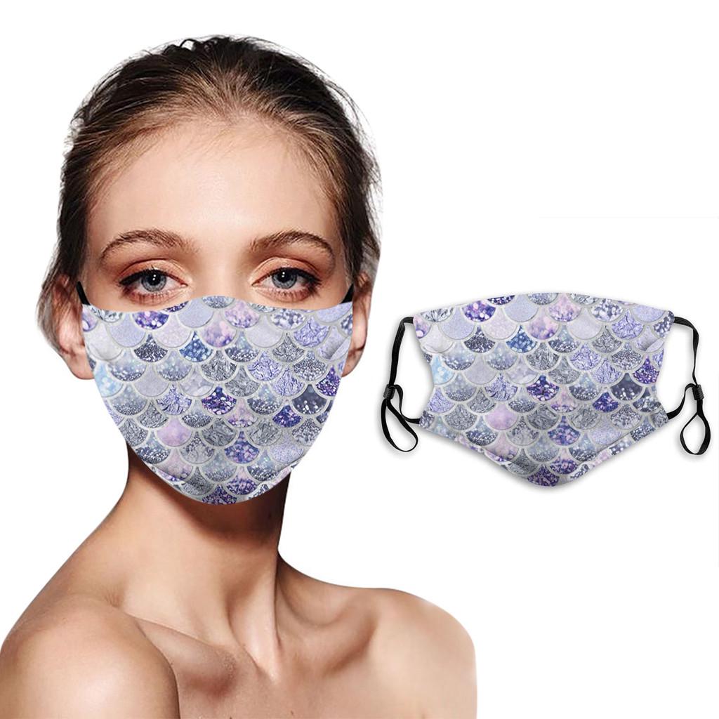Buy Adults Printed Reusable Washable Dust Breathable Face Mask +2PC ...