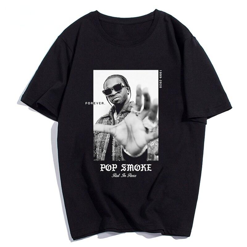 Buy Vintage Cool Rapper Men Women T Shirt Rip Pop Smoke Casual O Neck ...