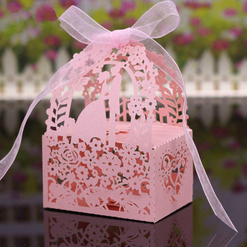 Dragoste inima favoarea panglică cutii bomboane cutie cadou nunta Decor ...