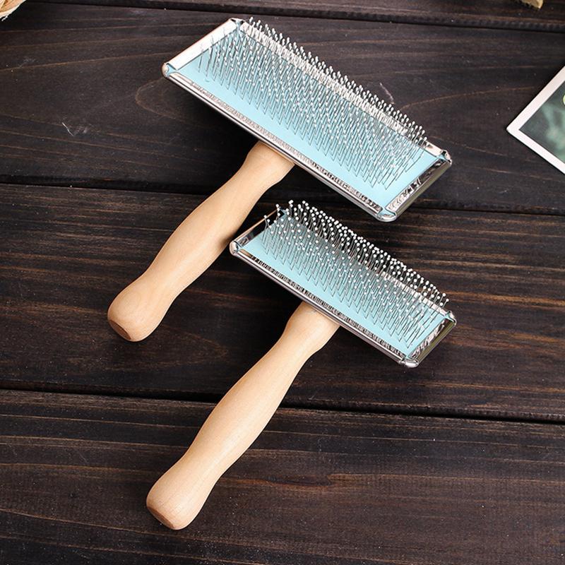 Buy Pet Dog Grooming Rake With Wooden Holder Dematting Tool Shedding ...