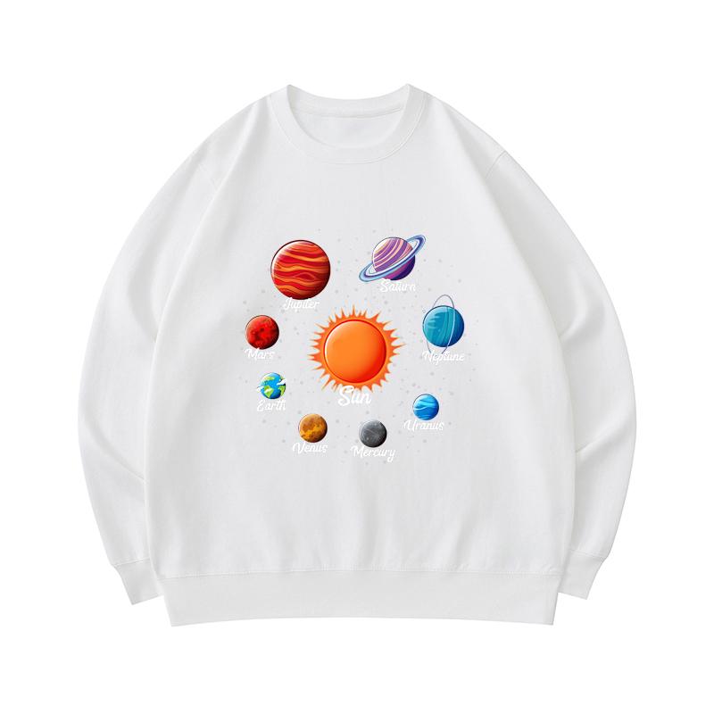 💰Kjøp Men's 300 GSM 100% Cotton Sweatshirt Solar System Awesome Gift ...
