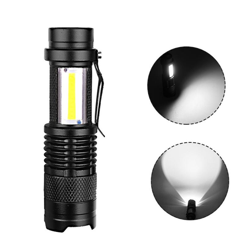 💰Koop Mini Rechargeable Led Flashlight With Xpe +Cob Light Beads ...
