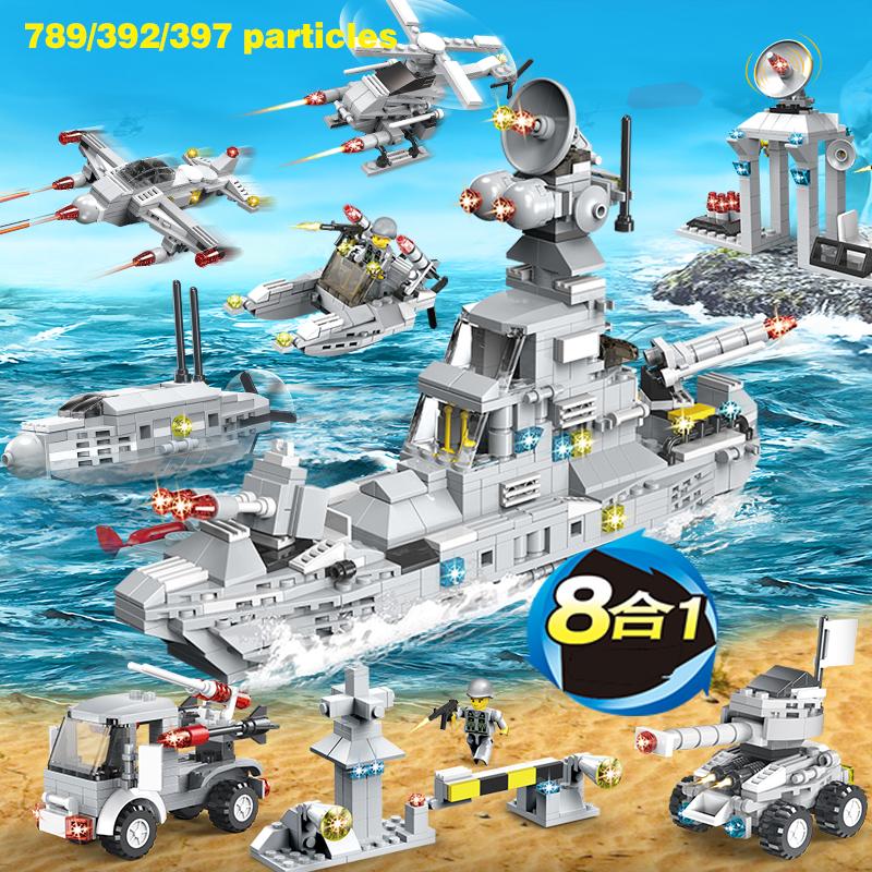 Buy Building Blocks Armed Combination Warships, Exercise and Play ...