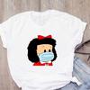 Buy Funny Mafalda T Shirt Women Cartoon Girl Ulzzang Graphic 90s ...