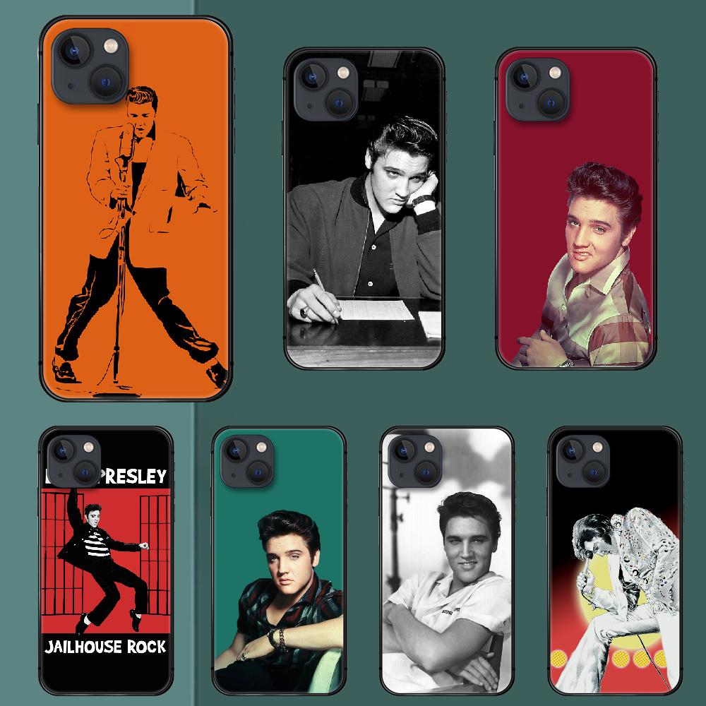 Buy Rock singer Elvis Presley Soft Silicone TPU Case for iPhone 13 12 ...