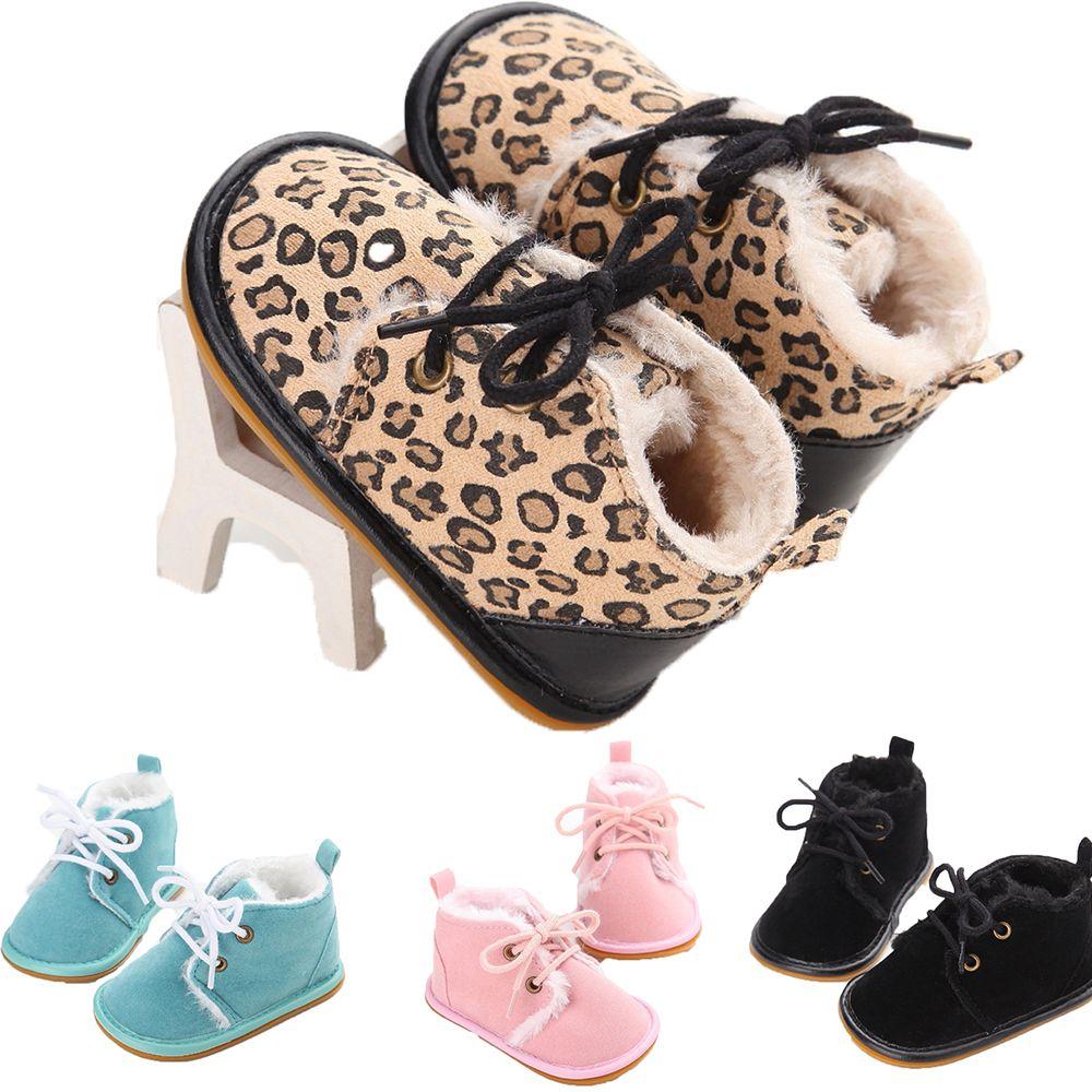 Buy Infant Non-slip Lace-Up Footwear Baby Crib Shoes Suede Rubber Sole ...