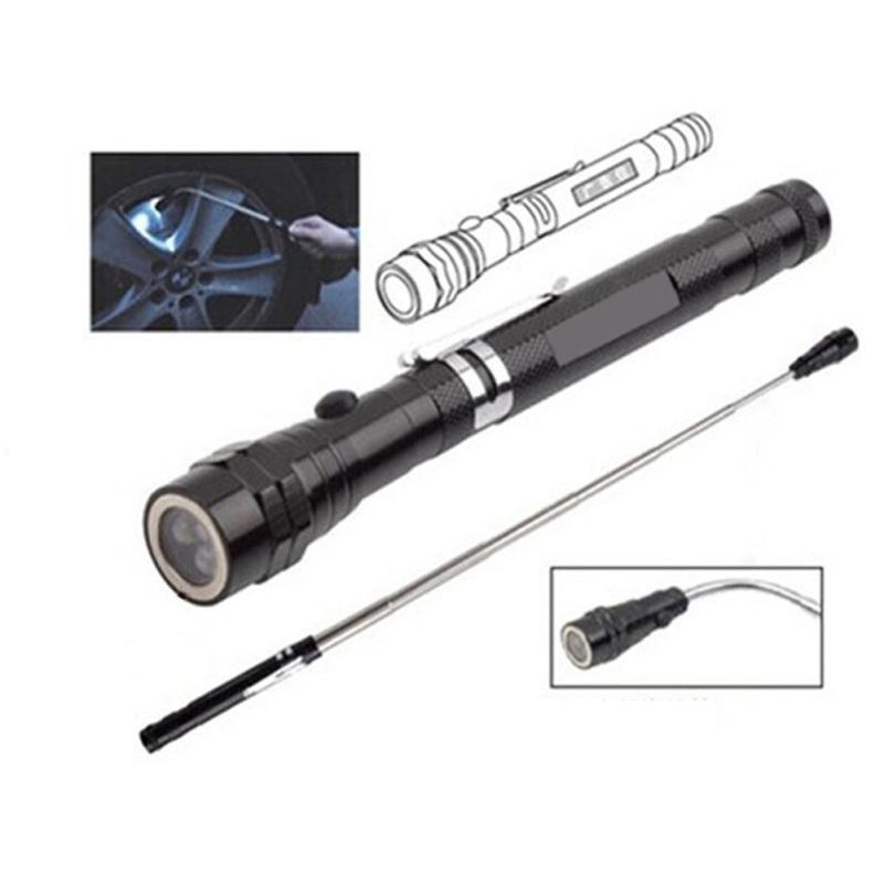 Flexible Head Flashlight Hose Lamp Telescopic Magnet Torch Light Pick ...