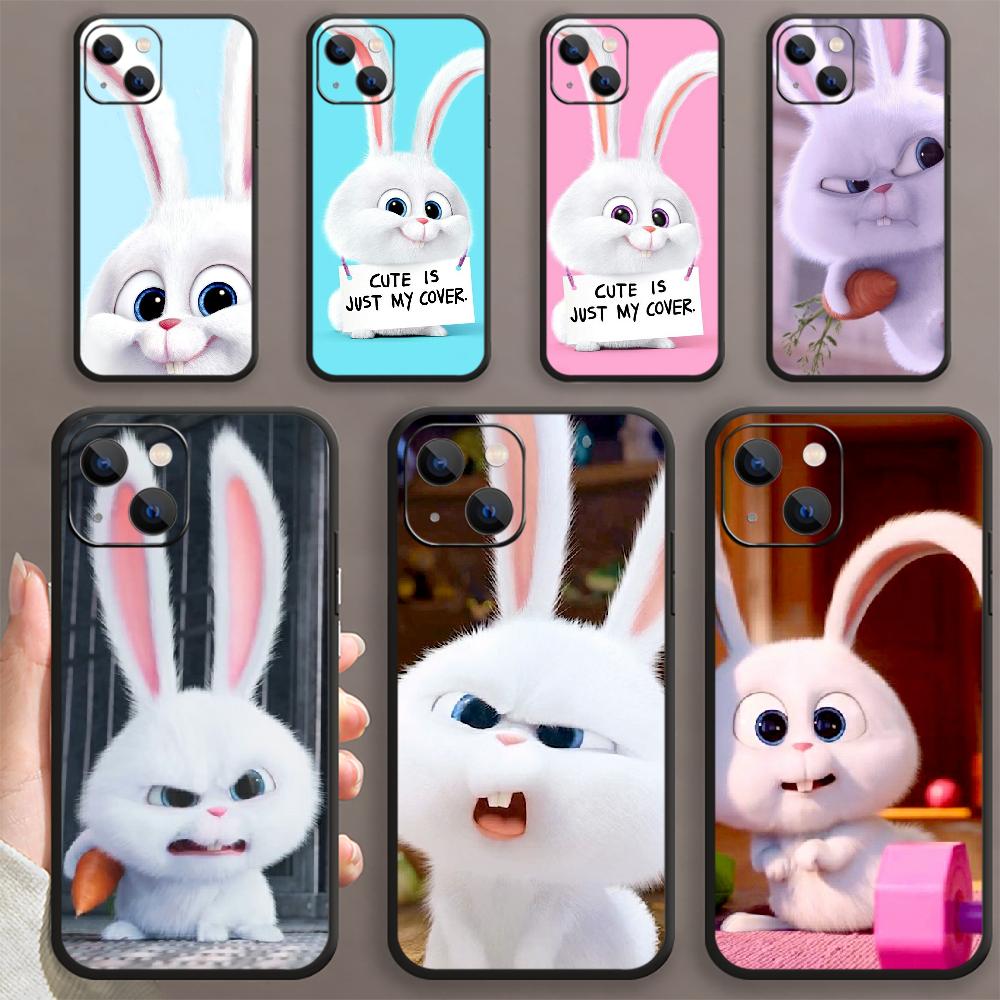 Snowball Pet Cute Rabbit Phone Case For Iphone Xiaomi Mi Samsung Galaxy ...