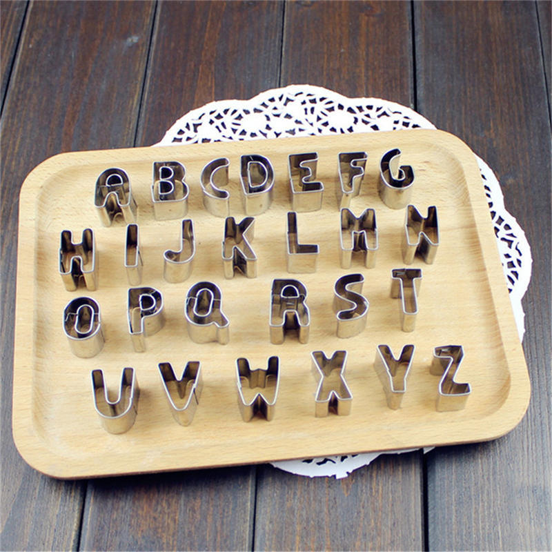 Buy Diy 26Pcs Biscuit Cake Mold Cutter Letters Alphabet Shape Mould ...