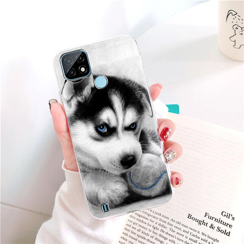 Oppo Realme C21 Kılıfı için Yumuşak Silikon Telefon Tamponu OPPO Realme ...