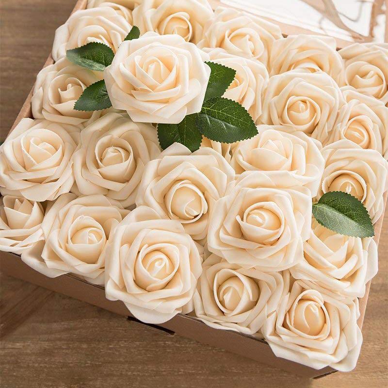 Buy Rose Gift Box Romantic Artificial Flower Wedding Party Valentine's ...