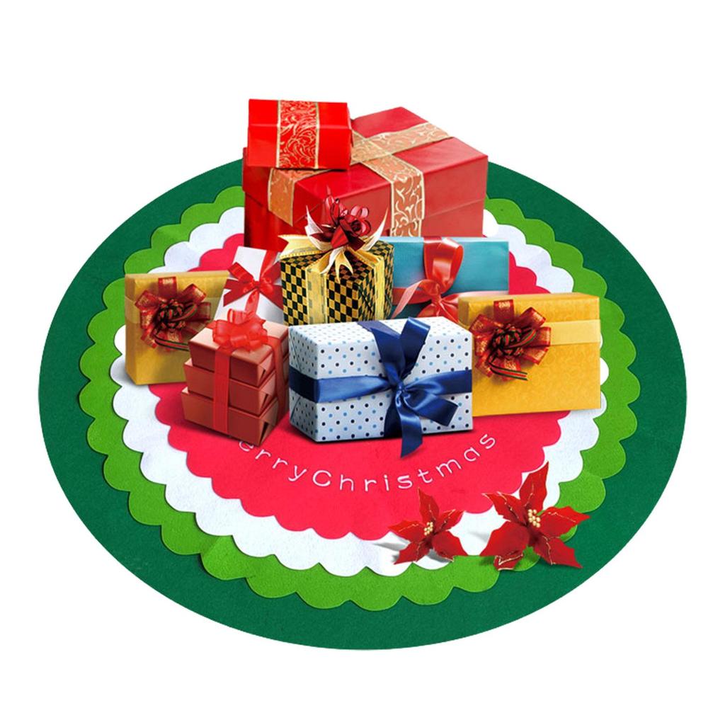 Buy Christmas Tree Floor Cover, Christmas Tree Skirt, 100cm Christmas ...