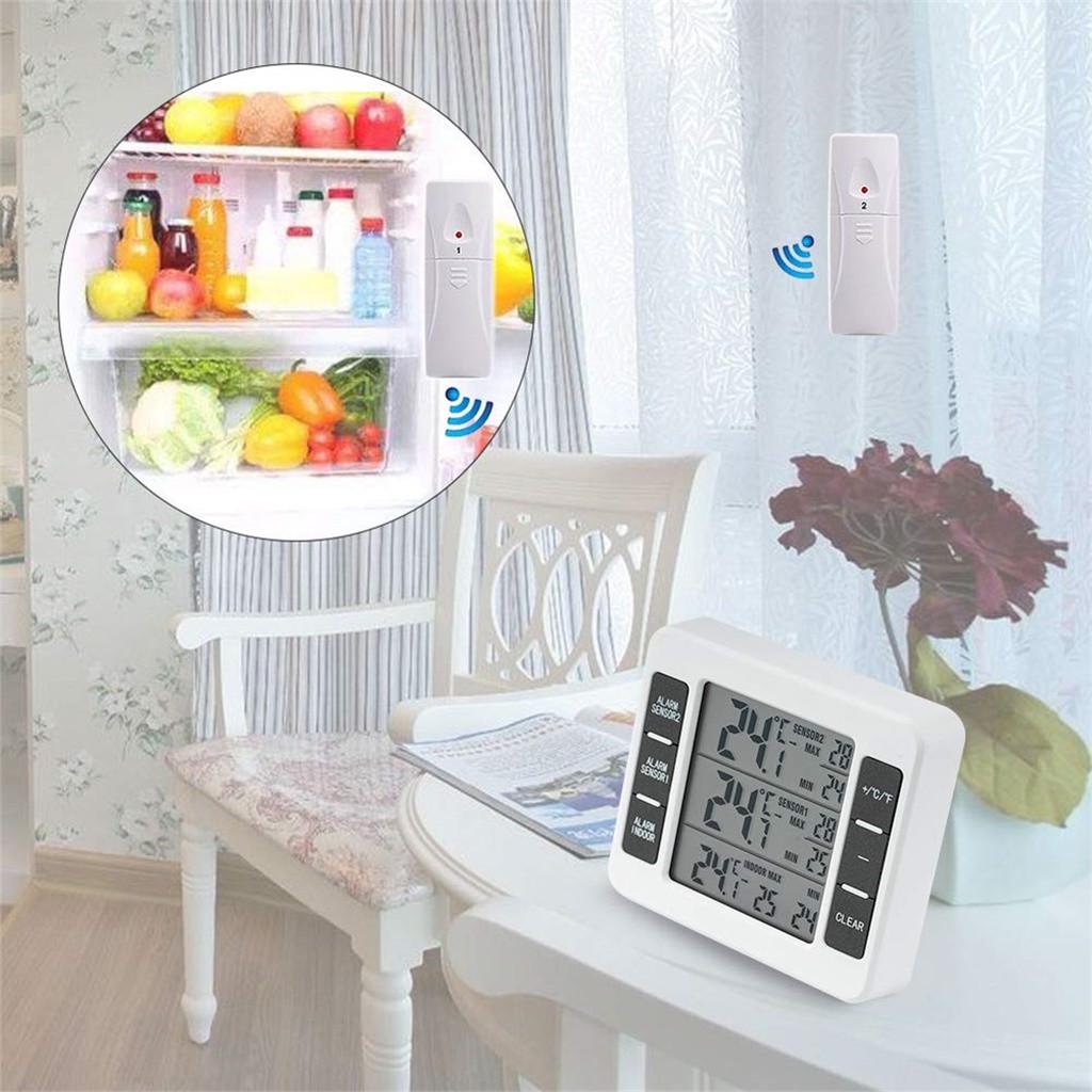 Buy Digital Thermometer Indoor Outdoor Temperature Sensor Wireless LCD ...
