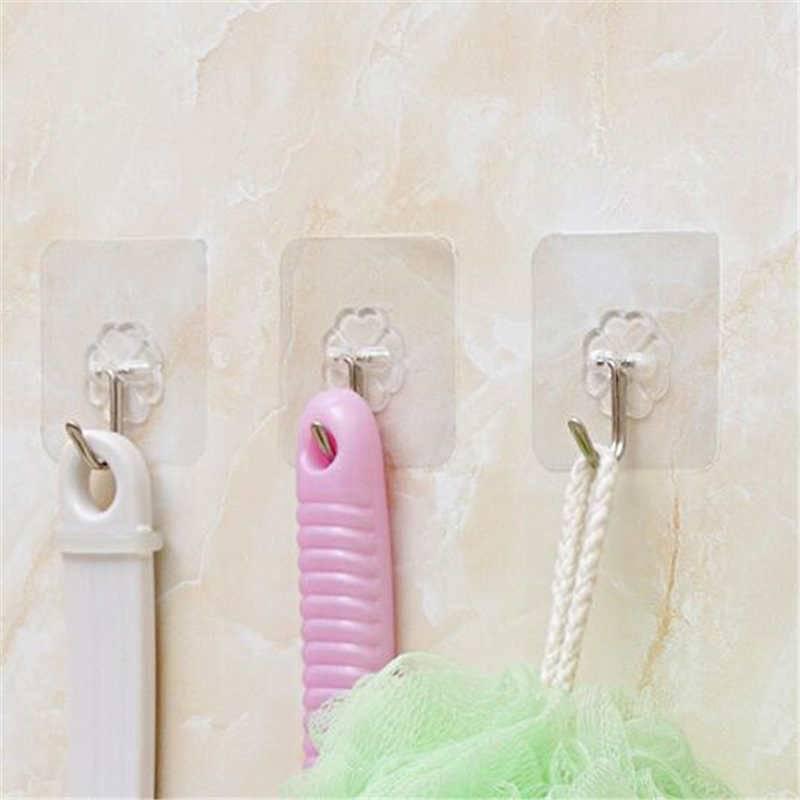 Buy Door Hook Adhesive Wall Hooks Transparent Anti-skid Traceless Heavy ...