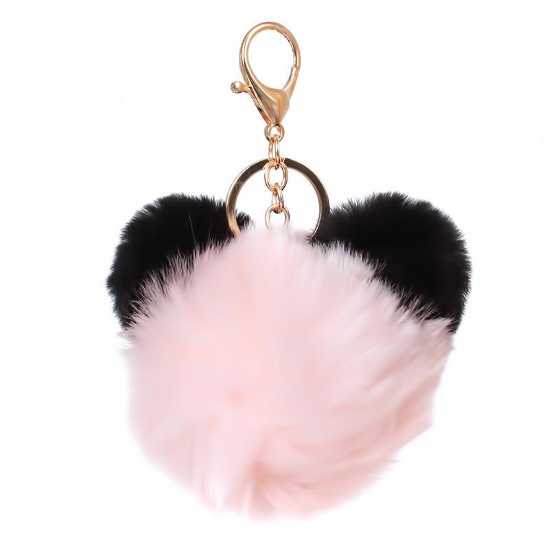 Buy Simple Bag Accessory Animal Panda Keychain Retro Creative Fluffy ...