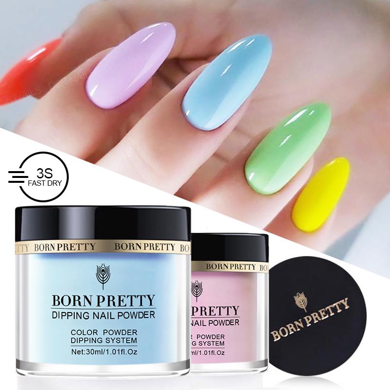 Buy 1 Box 30ML Fast Dry Solid Pink Black Nail Decoration Dipping Nail ...