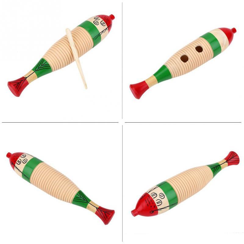 Wooden Guiro Fishshaped Style Colorful Percussion LP Super Guiro