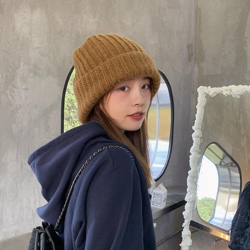 Buy Slouchy Style Pure Color Simple Wool Hat Autumn and Winter ...