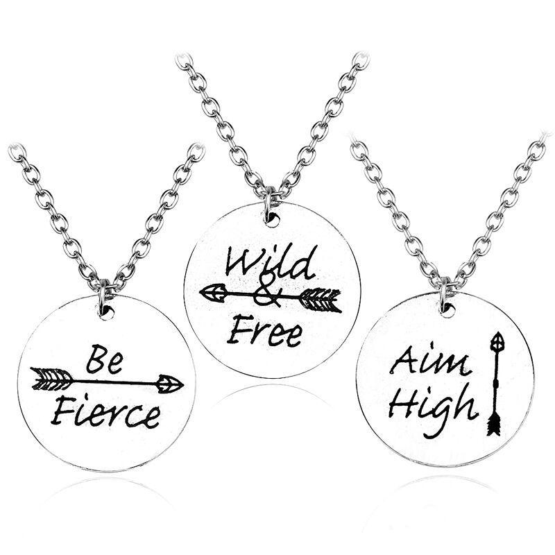 Buy Jewelry Fashion Three Musketeers Wild Free Necklace Fashion Letters ...