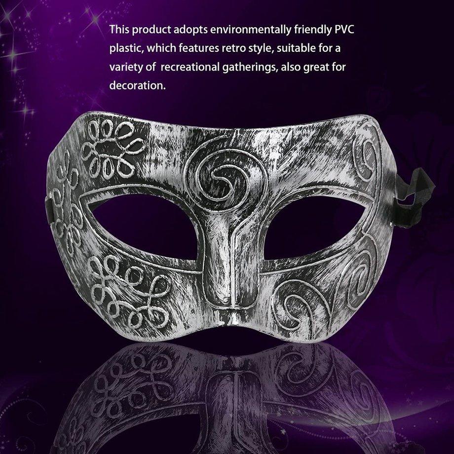 Buy ICOCO MiHOME Vintage Halloween Mask Ancient Rome Male Bronze Flat ...