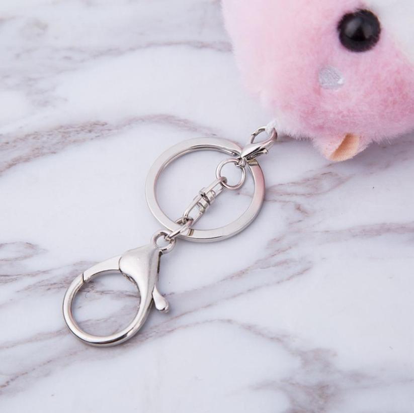 Cute Ball Key Chain Animal Little Hamster Fluffy Pate Key Chain uygun ...