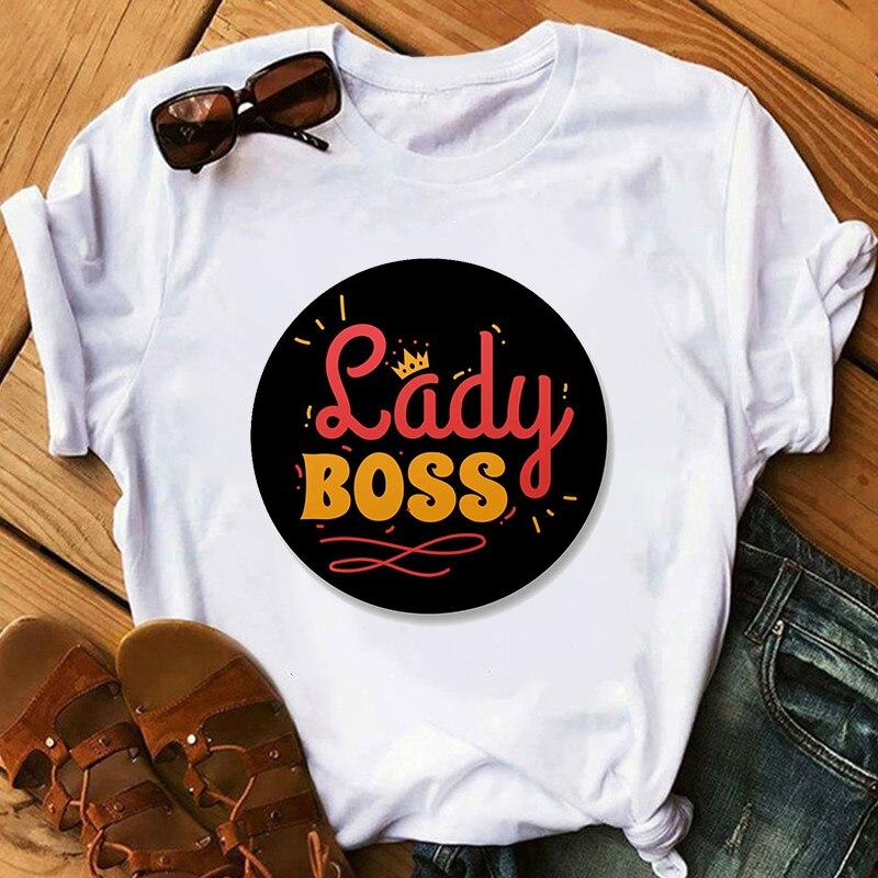 Buy Women Tshirt Harajuku Lady Boss Letter Print T Shirt Casual Funny ...