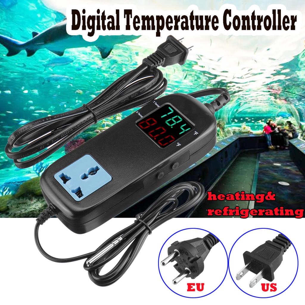 Buy Aquarium Fish Tank Thermostat Temperature Controller Heating ...