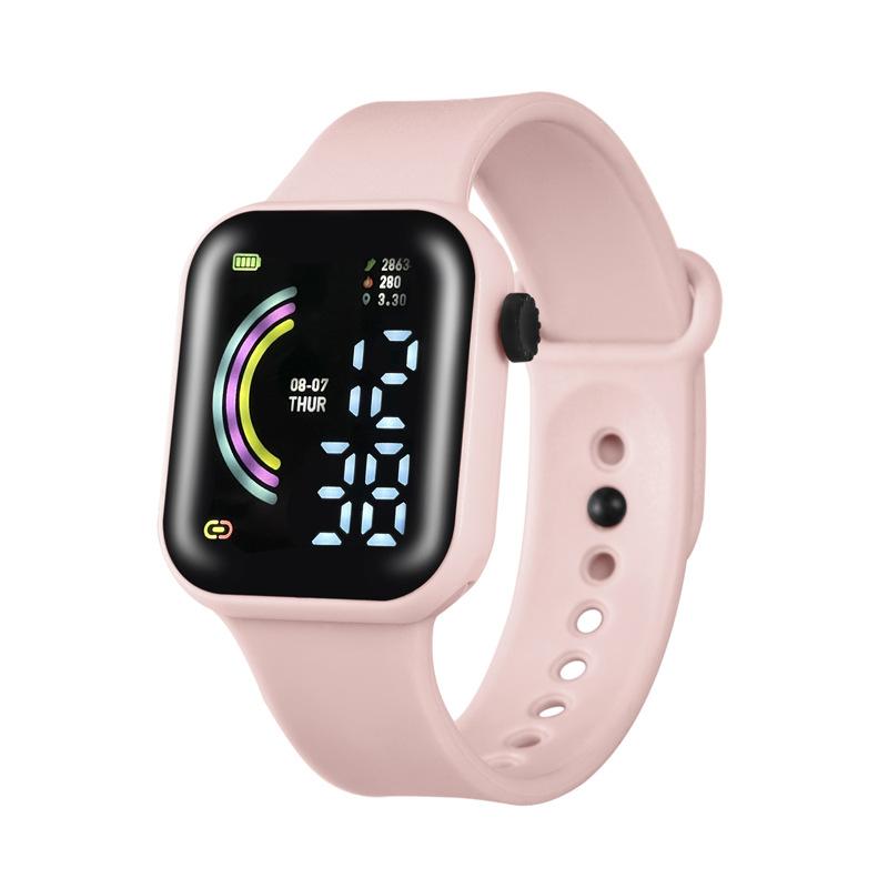 Cheap New LED Rainbow Electronic Watch Square Large Screen Display ...