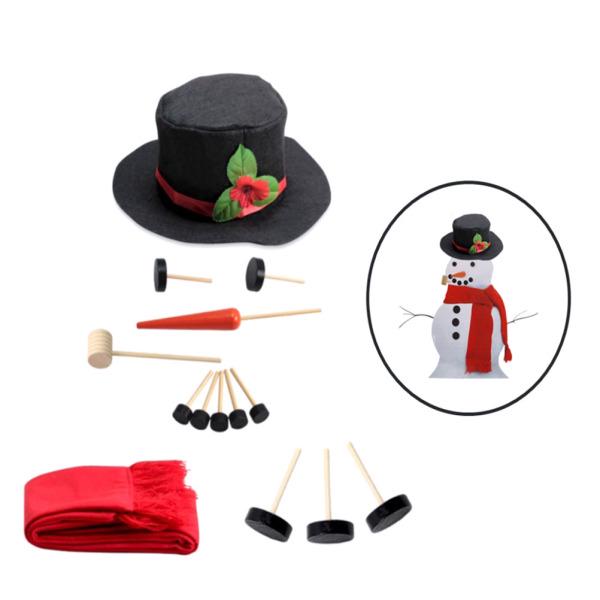 Buy 14pcs Snowman Dressing Kits Festival Snowman Making Accessories ...
