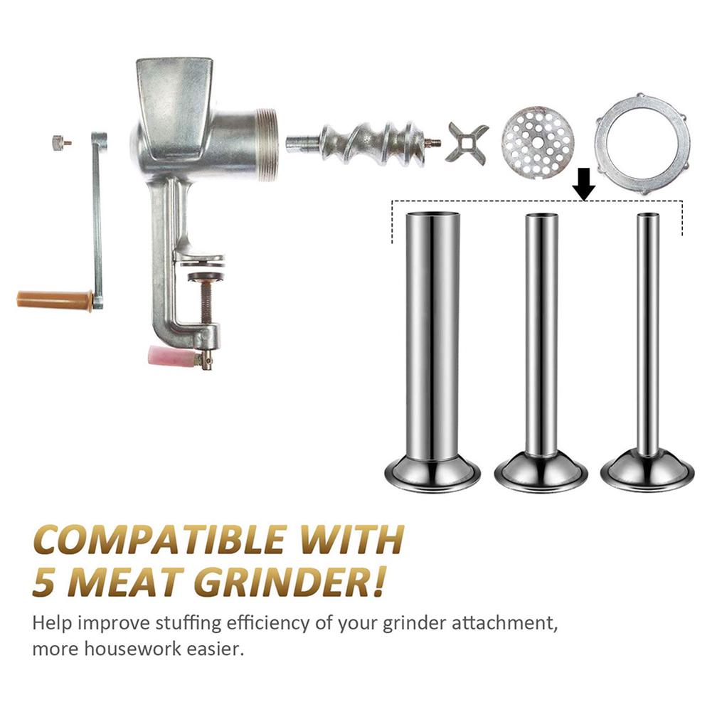 3PCS Electric Meat Grinder Sausage Stuffer Tubes with Funnels ...