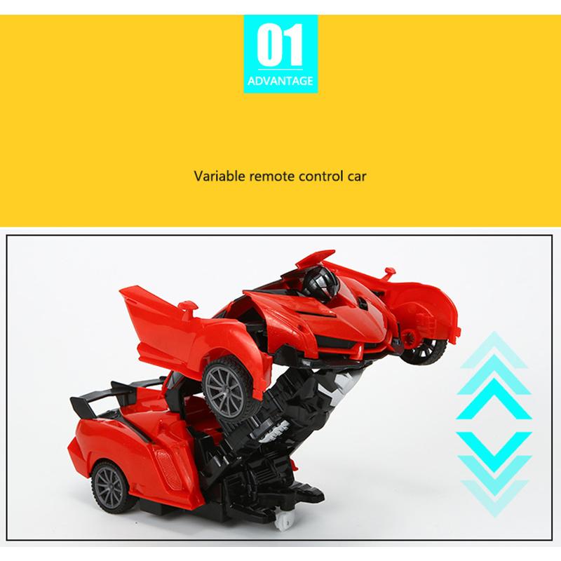 Buy 1/18 Rc Transformer Car 2 In 1 Transformation Robots Models Remote ...