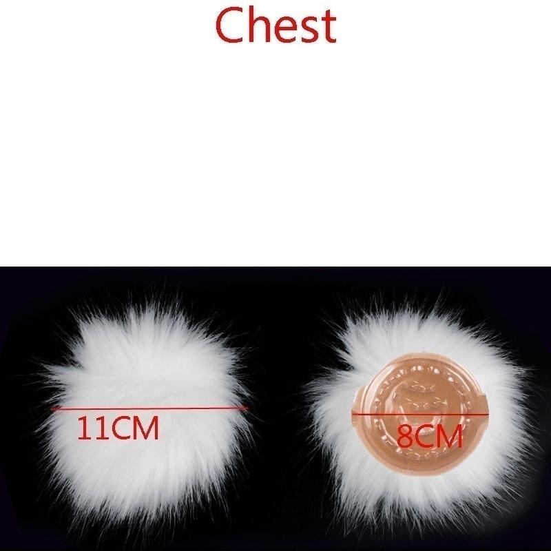 Buy White Fox Cosplay Costume Party Costume Long Tail Long Fluff Fluffy ...