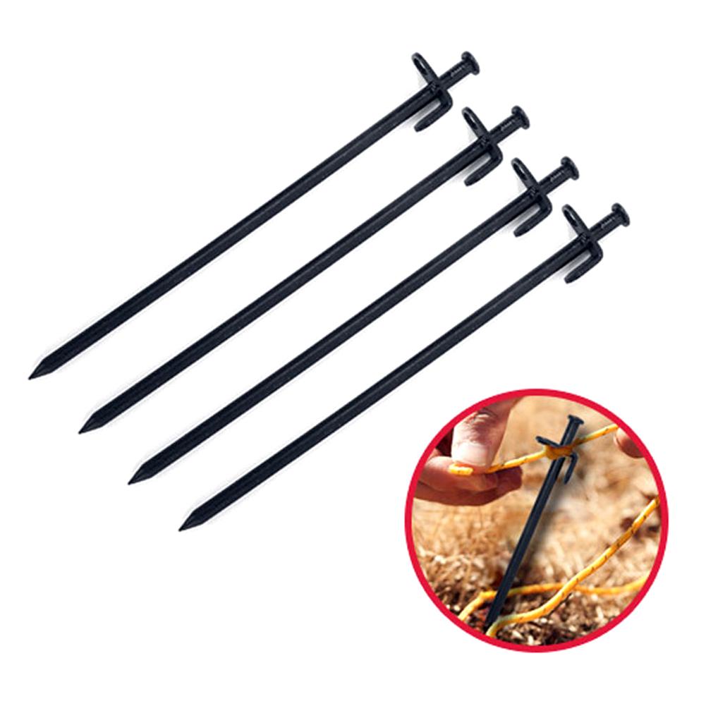 4PC 30CM Tent Stakes Heavy-duty Steel Solid Pegs for Outdoors Mountain ...