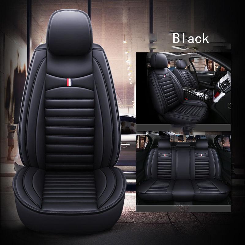 Buy Universal Full Car Seat Mat Covers PU Leather Breathable Cushion ...