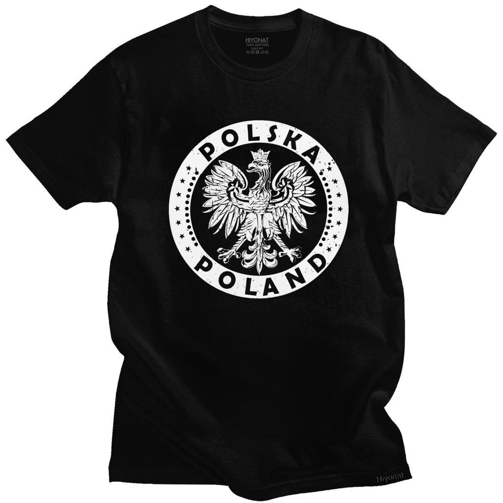 Buy Vintage Polska Polish Eagle T Shirt For Men Pure Cotton Casual T ...