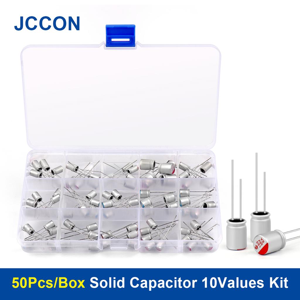50Pcs/Lot Solid Capacitor Kit 10Values Motherboard Assorted Box Kit 2 ...