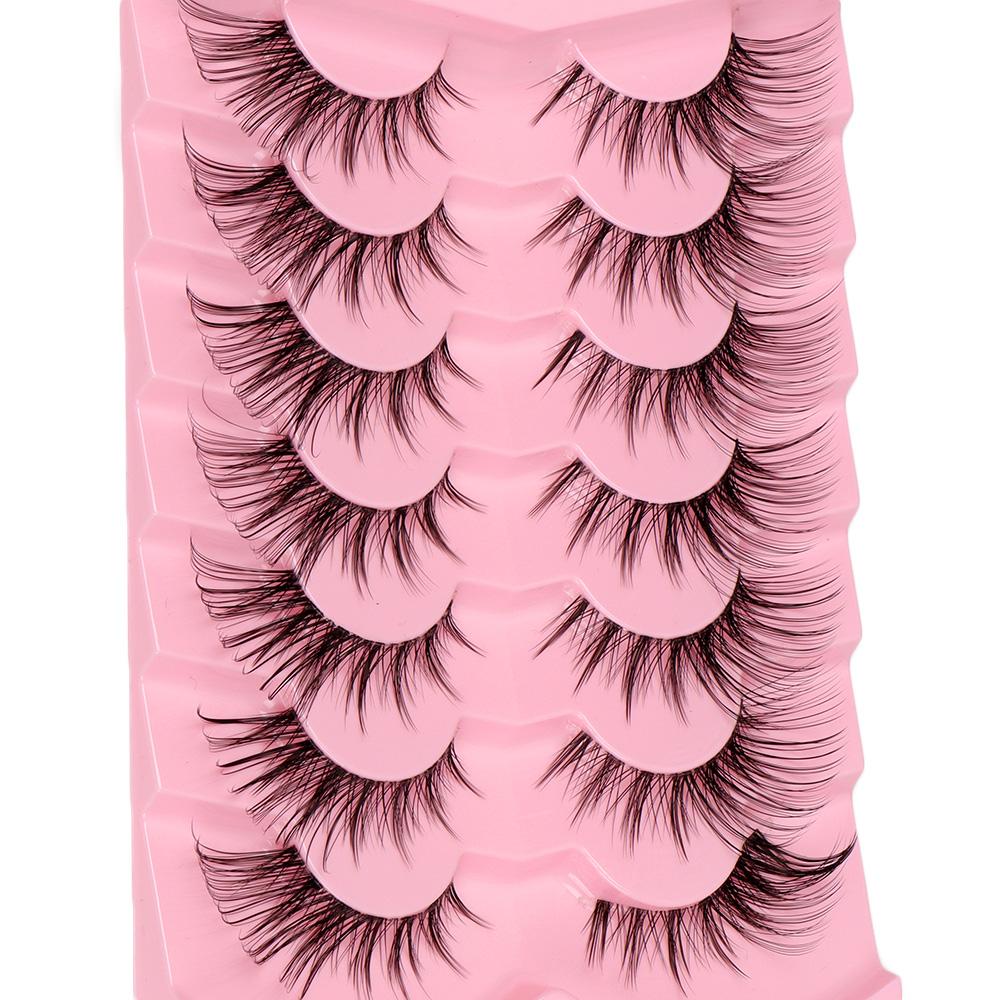 Kaufe Lashes Wispy Anime Eyelashes Spiky Clear Band Cat Eye Lashes ...