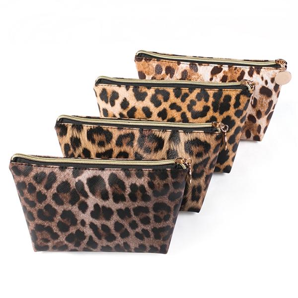 Buy Make Up Cases Cosmetics Pouchs Leopard Print Fashion Toiletries